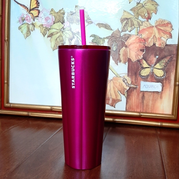 Starbucks | Dining | Starbucks Pink Puffy Shimmer Metal Cold Cup Venti ...
